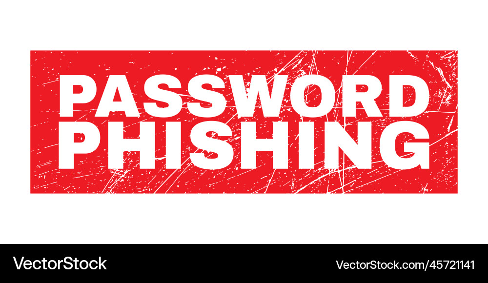 29jan2023password phishing red stamp design Vector Image