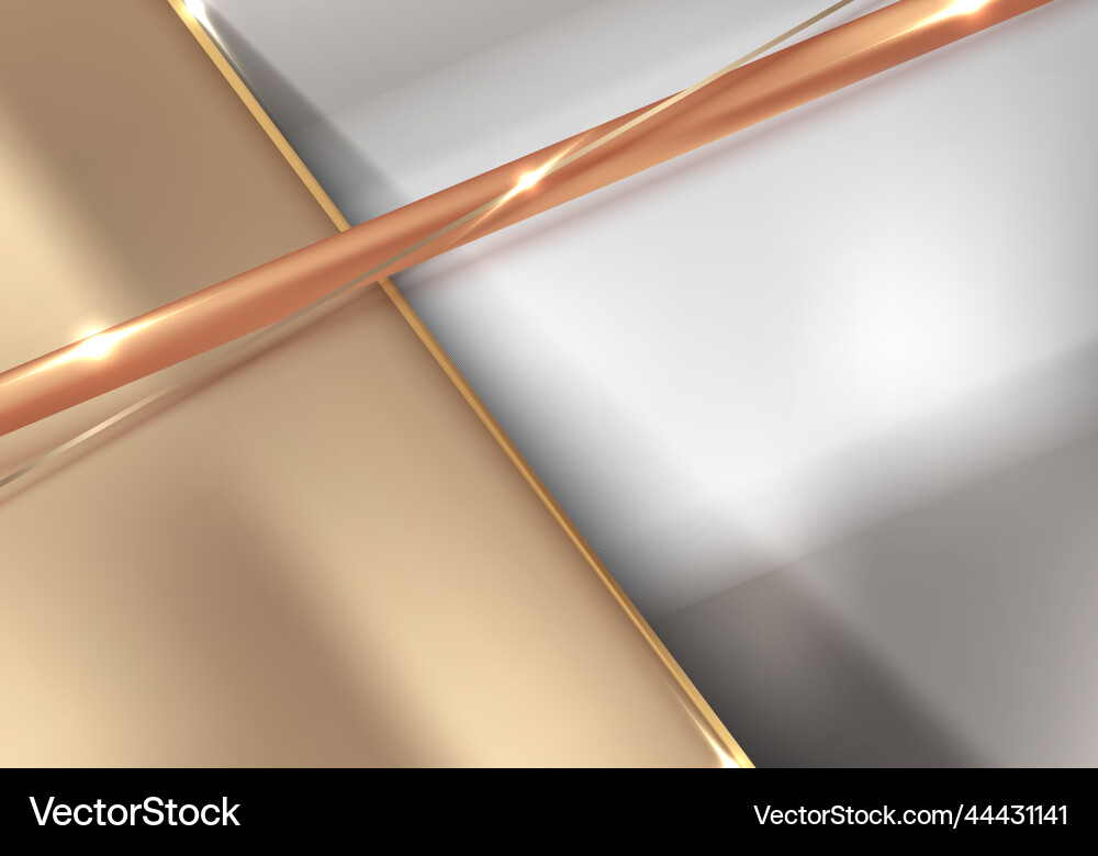 Abstract elegant 3d realistic golden paper Vector Image