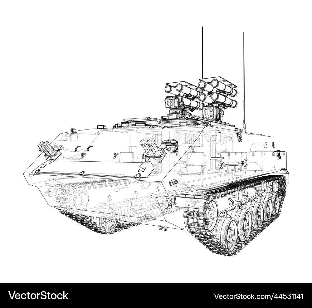 Anti-tank armored car Royalty Free Vector Image