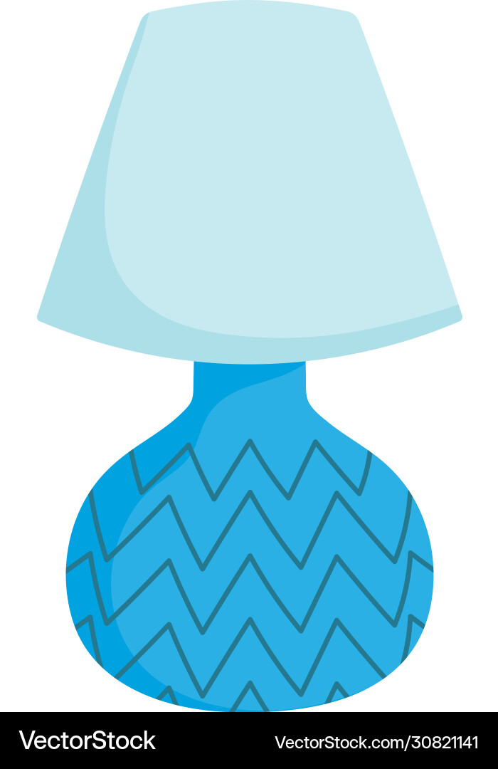 Blue lamp decoration isolated icon on white Vector Image