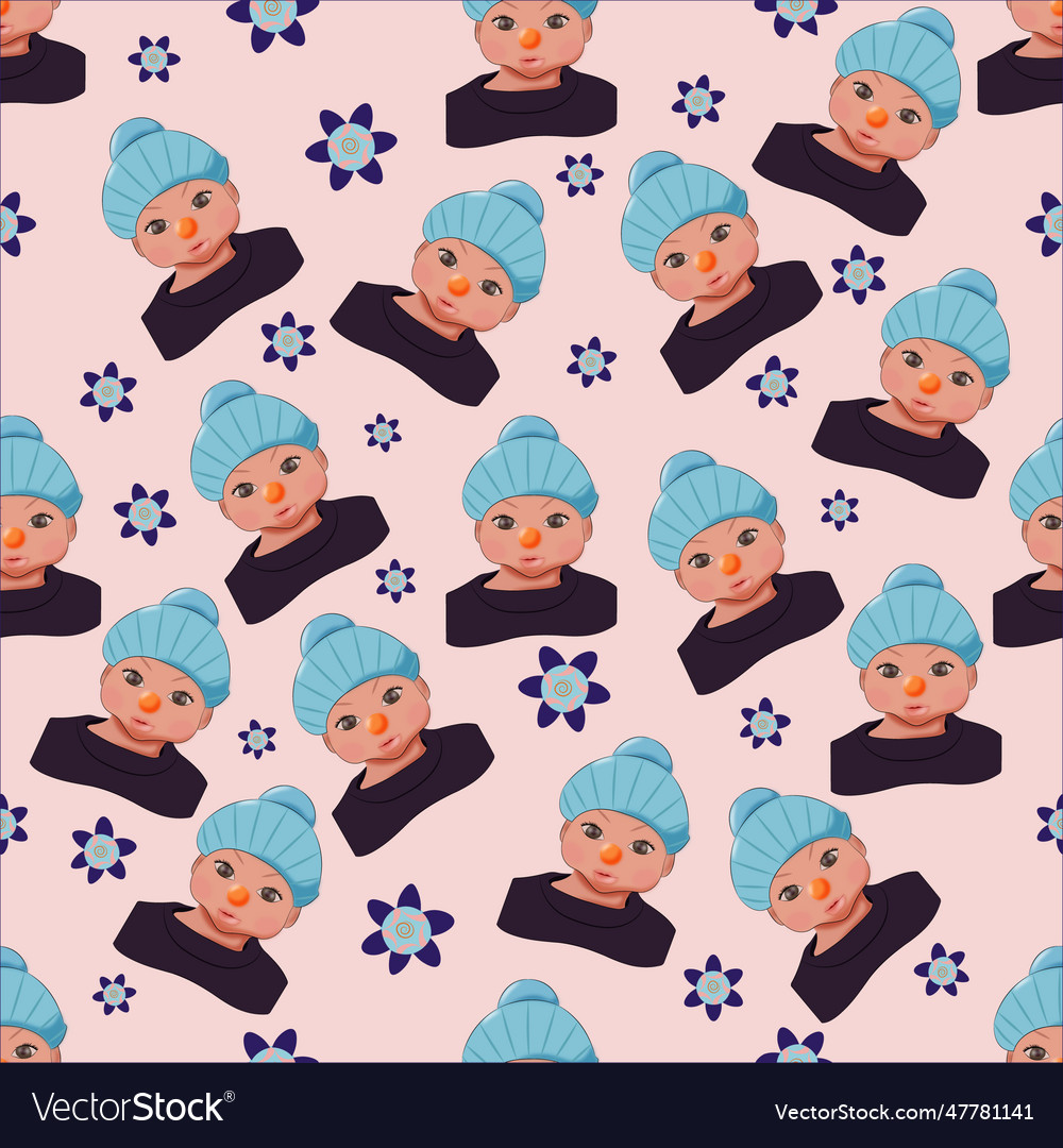 Character pattern Royalty Free Vector Image - VectorStock