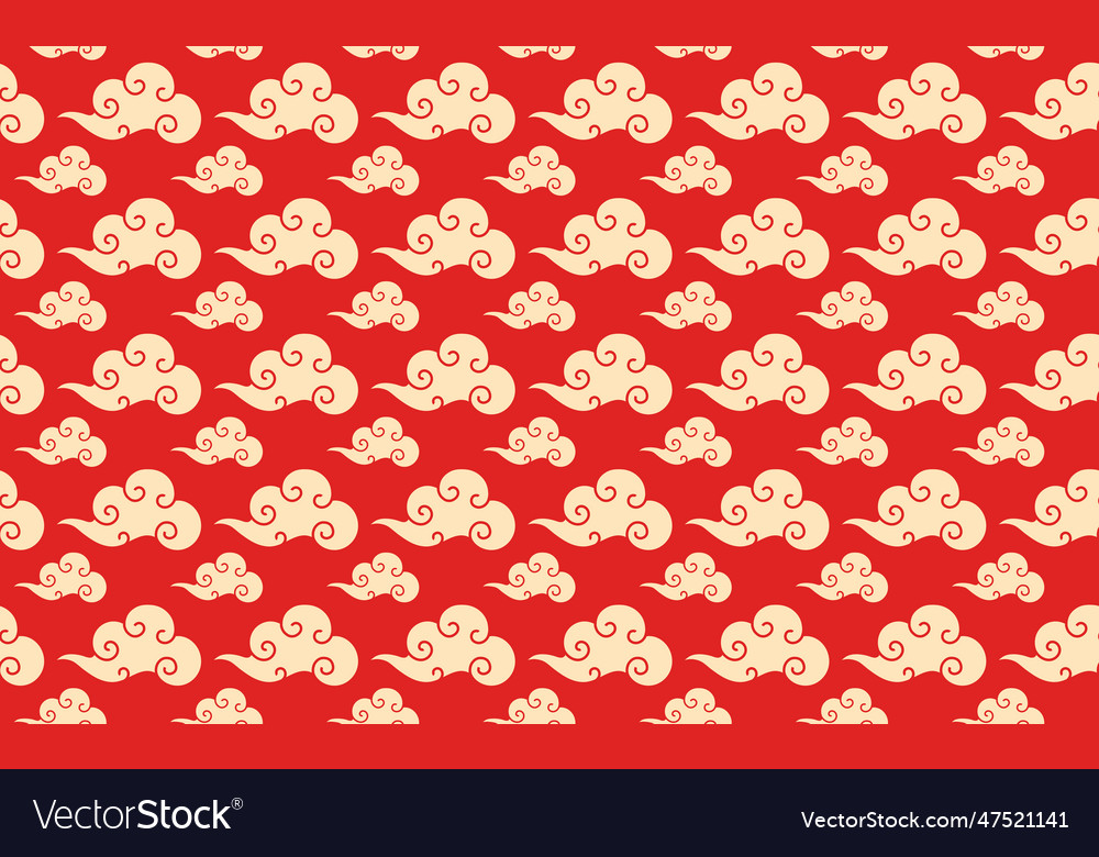Chinese cloud seamless pattern Royalty Free Vector Image