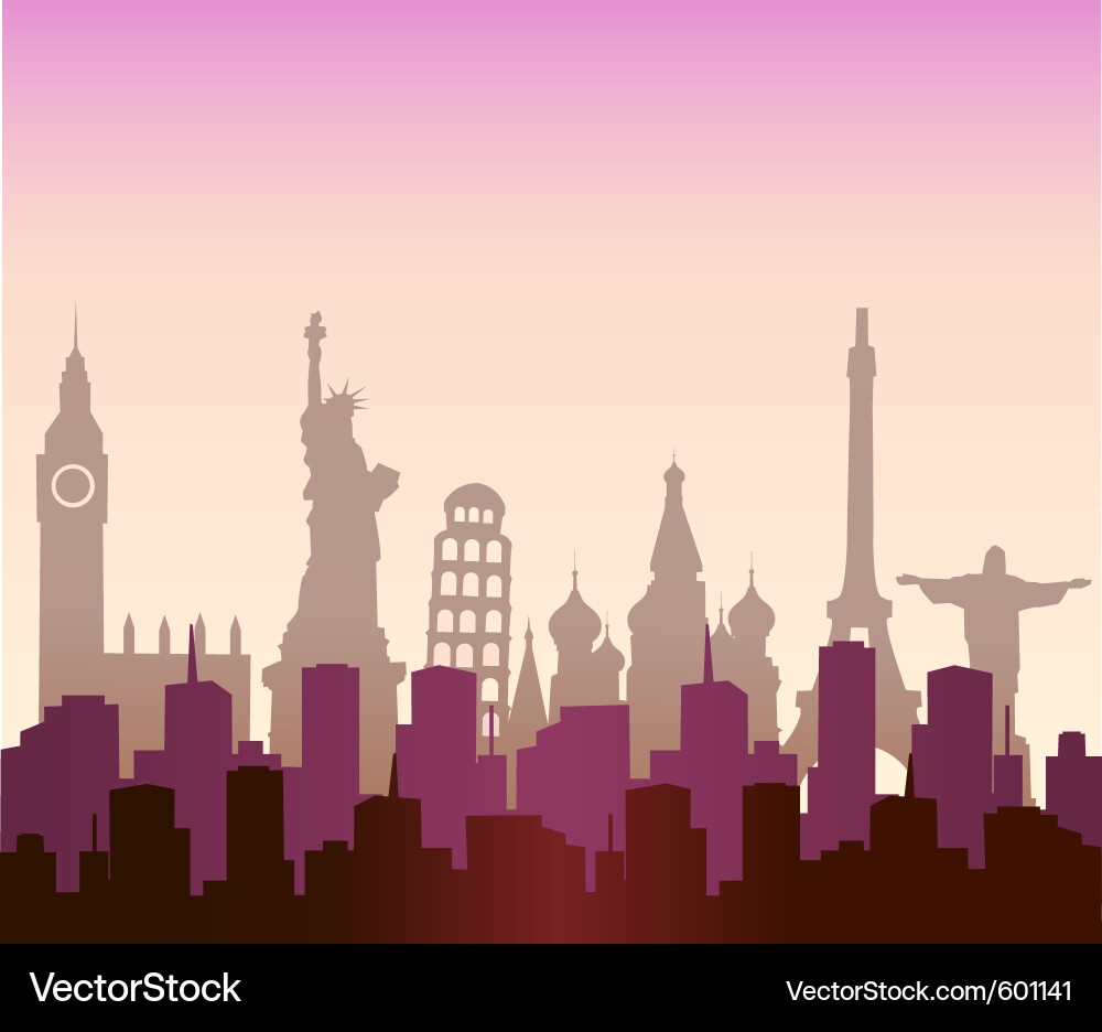 Cities of the world Royalty Free Vector Image - VectorStock