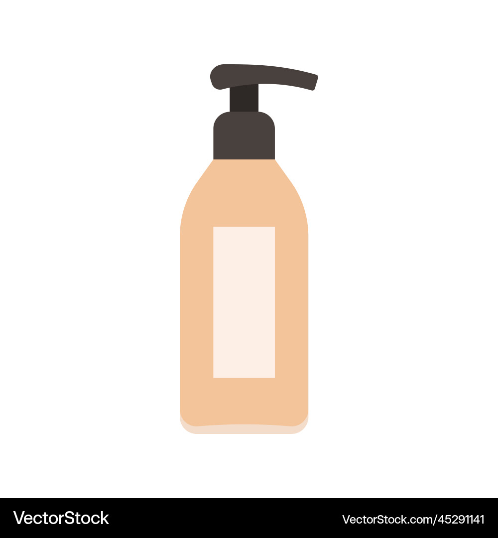 Cosmetic bottle icon glass with black Royalty Free Vector