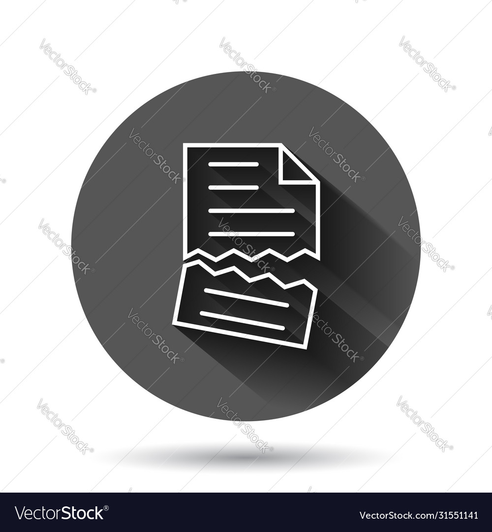 Document error icon in flat style broken report Vector Image