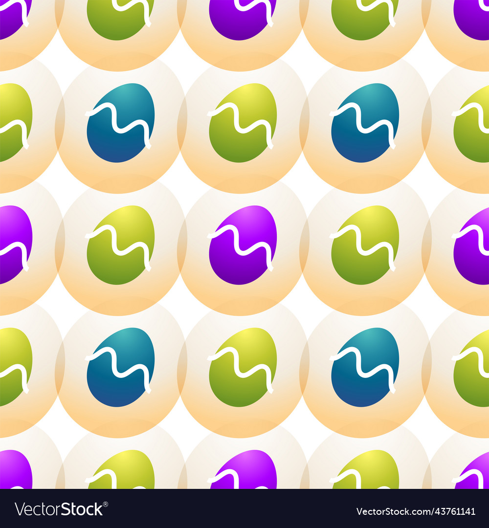 Easter egg seamless pattern abstract gradient Vector Image