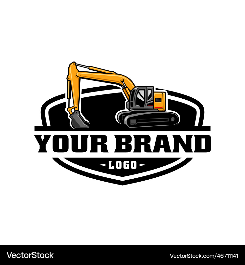Excavator demolition and land clearing machine Vector Image