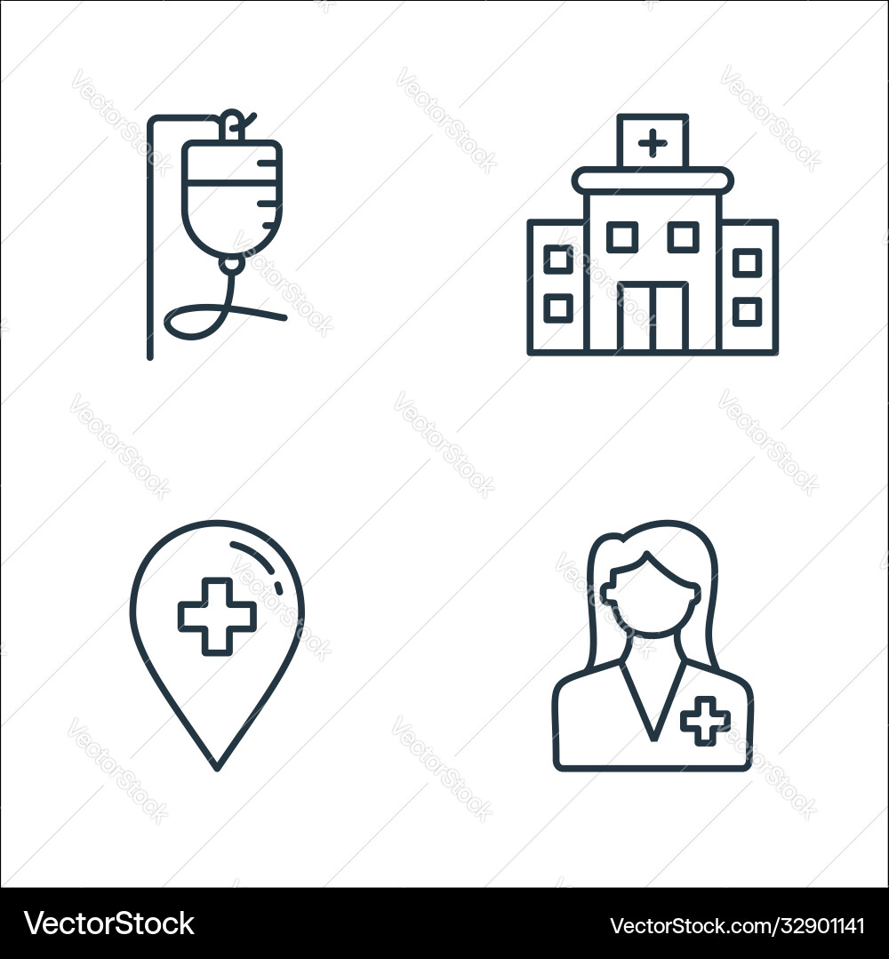 Medical line icons linear set quality line set Vector Image