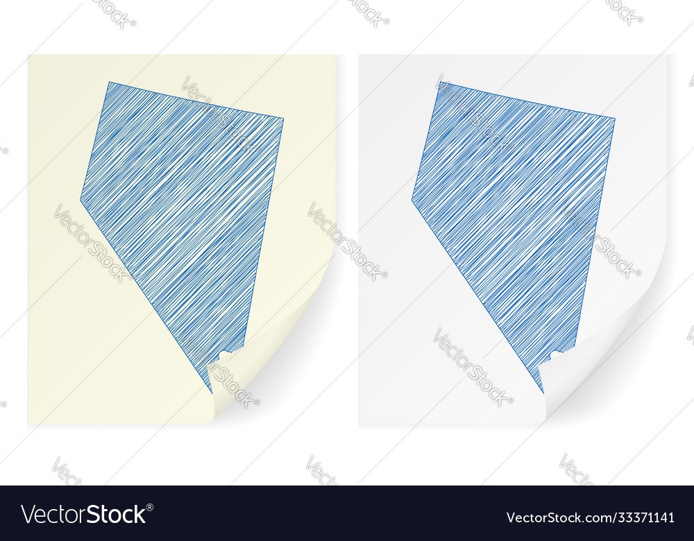 Nevada scribble map Royalty Free Vector Image - VectorStock