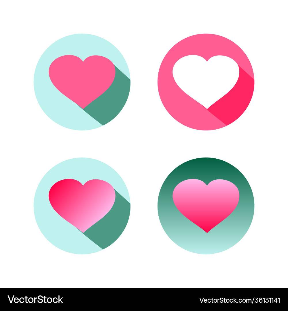Red shape heart icon symbol graphic design flat Vector Image