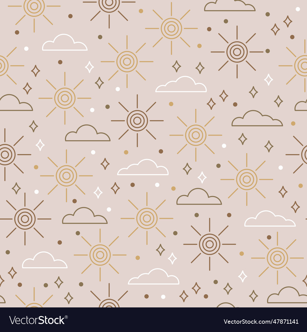 Seamless pattern with magical elements set Vector Image