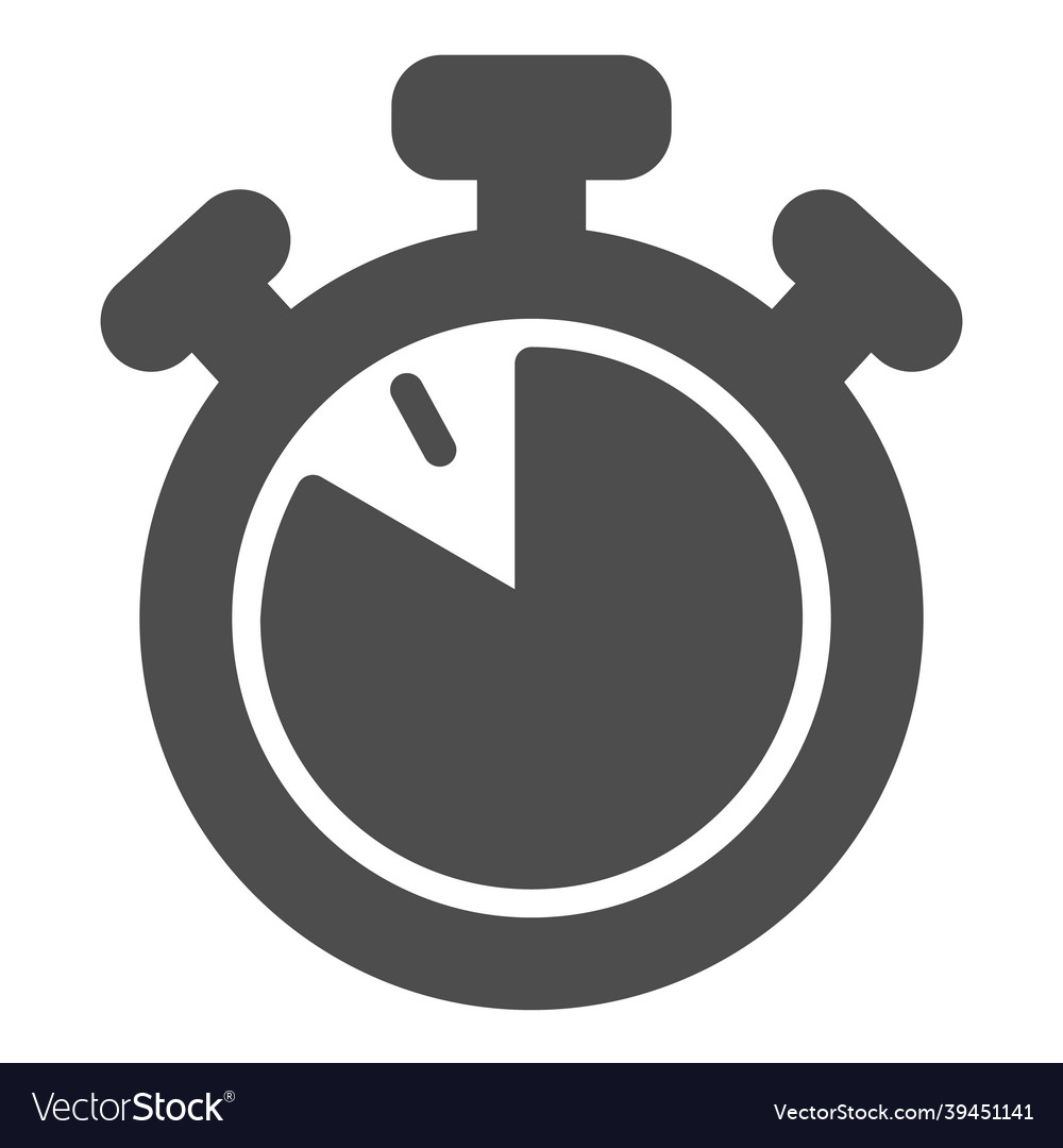 Stopwatch With Buttons 50 Seconds Timer Royalty Free Vector