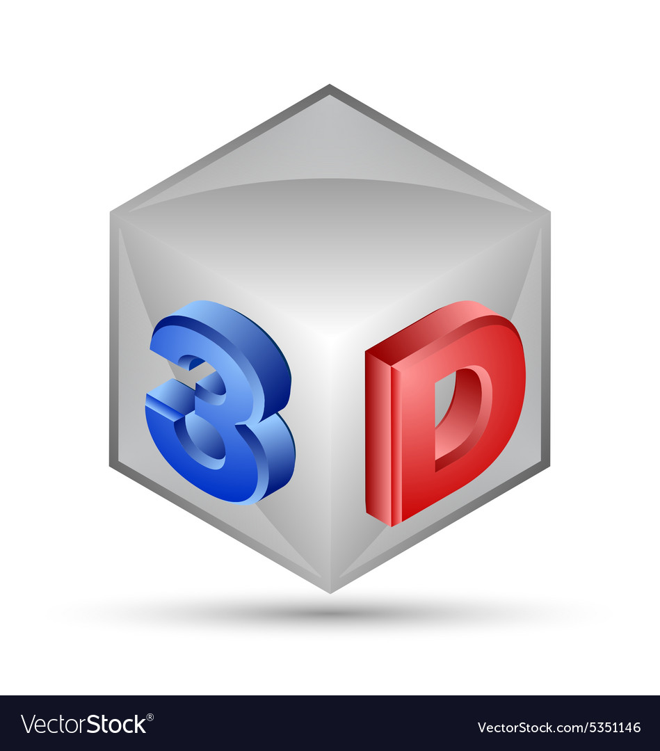 3d cube Royalty Free Vector Image - VectorStock