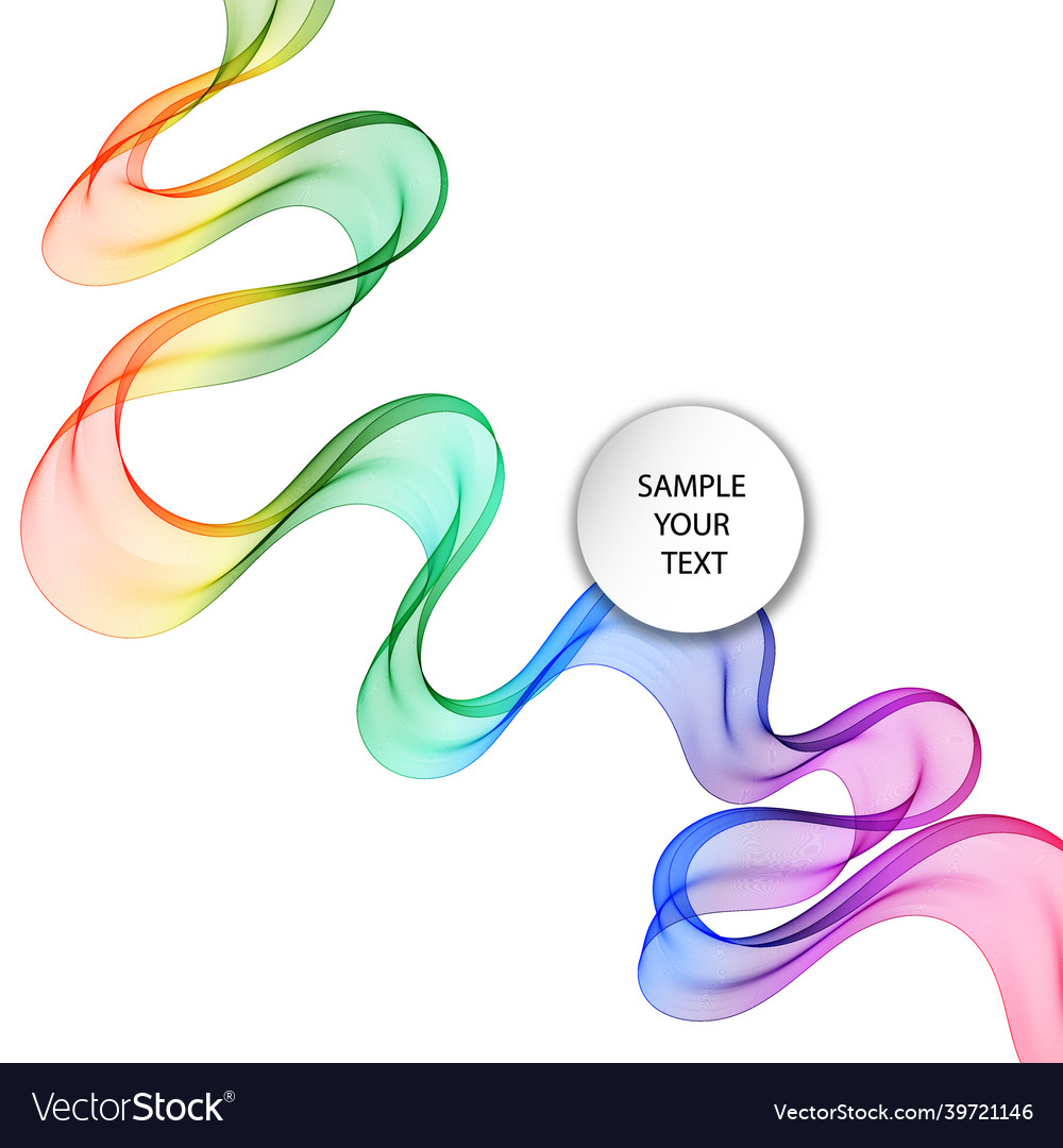 Colored wave pattern modern decor element Vector Image