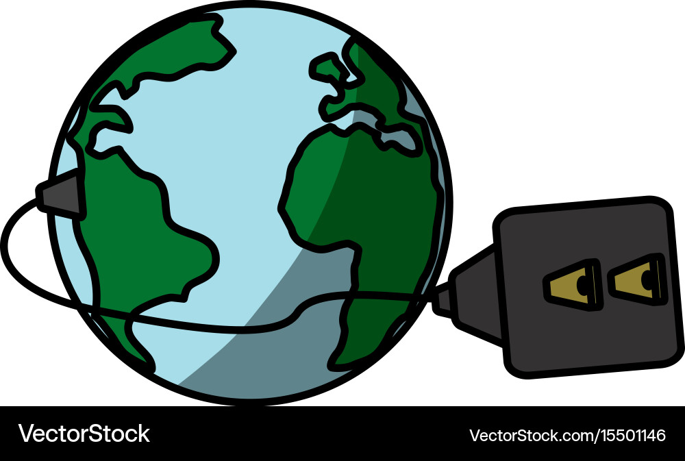Isolated care of the planet Royalty Free Vector Image