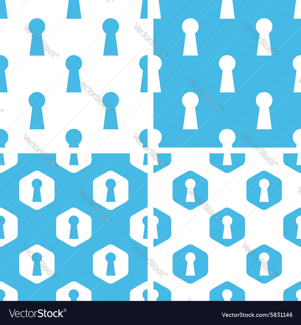 Keyhole patterns set Royalty Free Vector Image