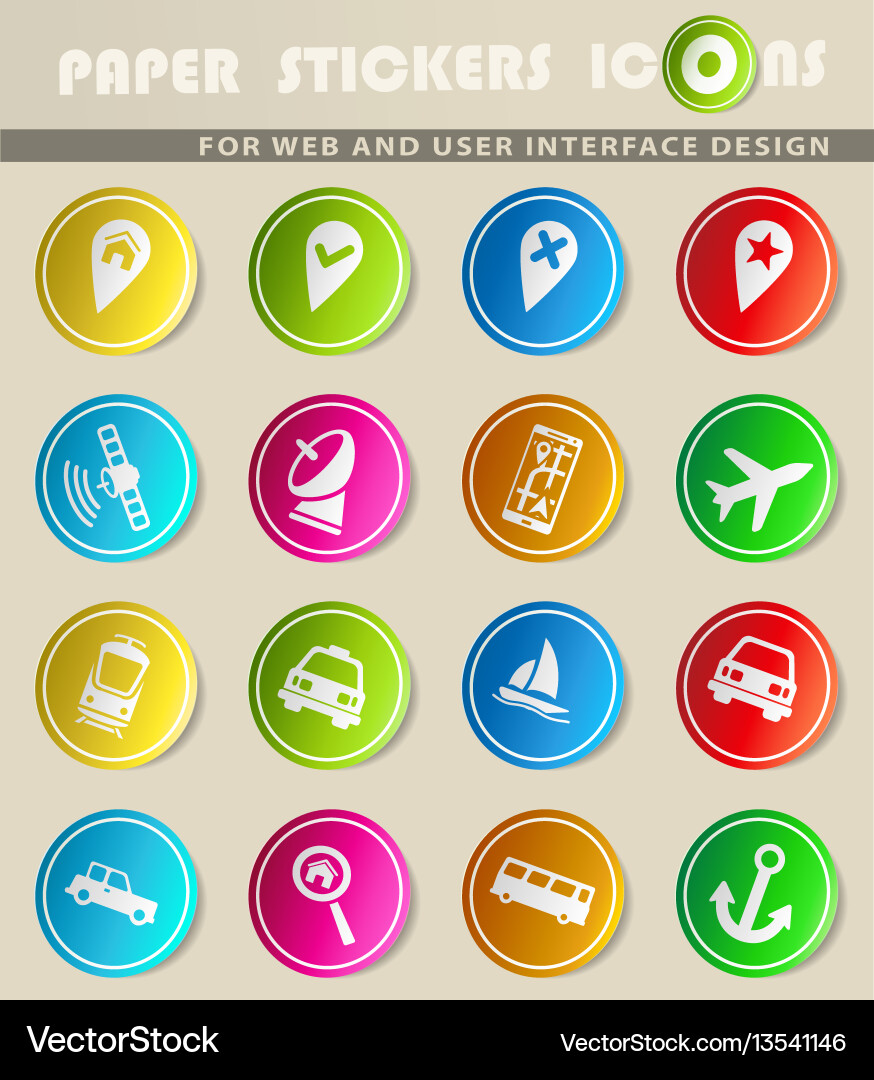 Navigation simply icons Royalty Free Vector Image