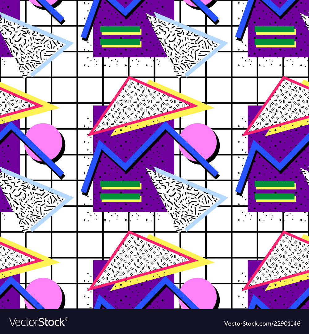 Pattern memphis style Royalty Free Vector Image