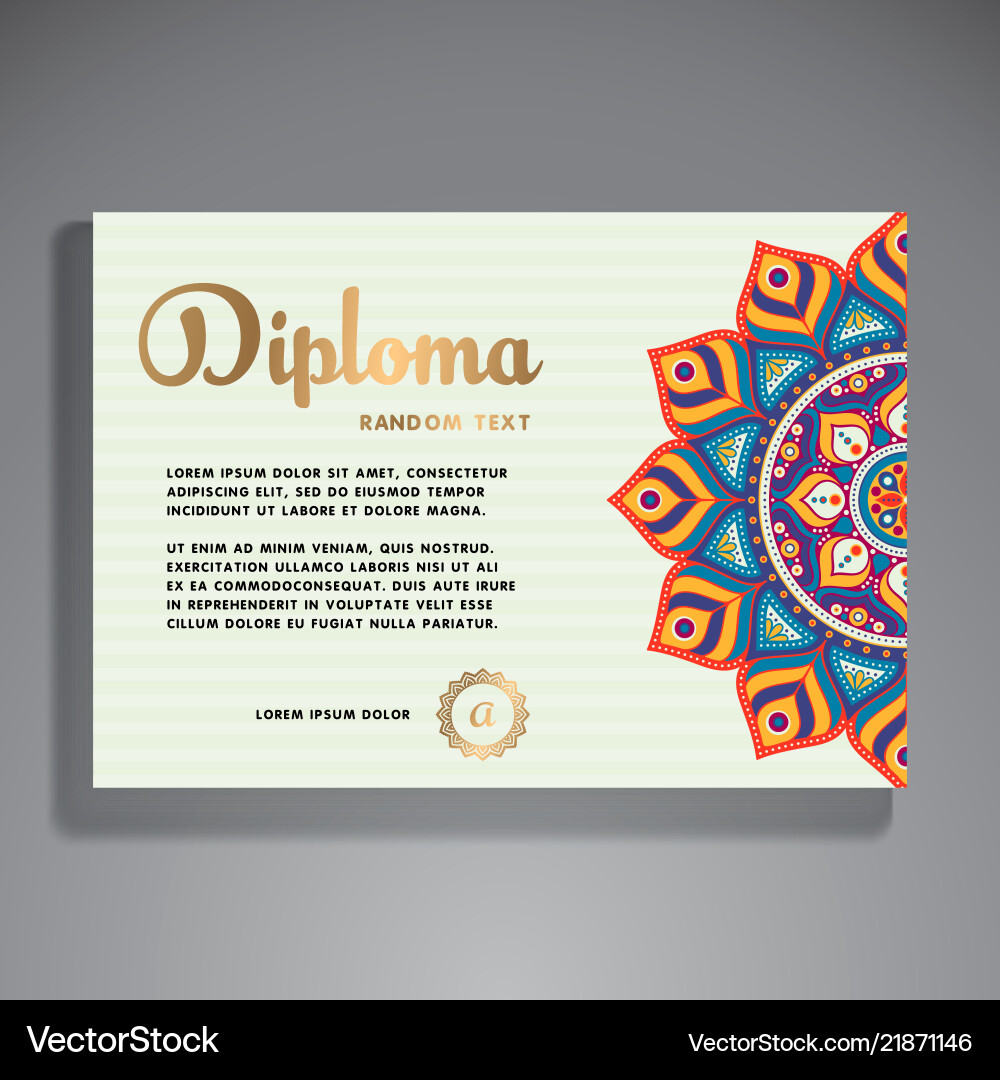 Professional certificate template design Vector Image