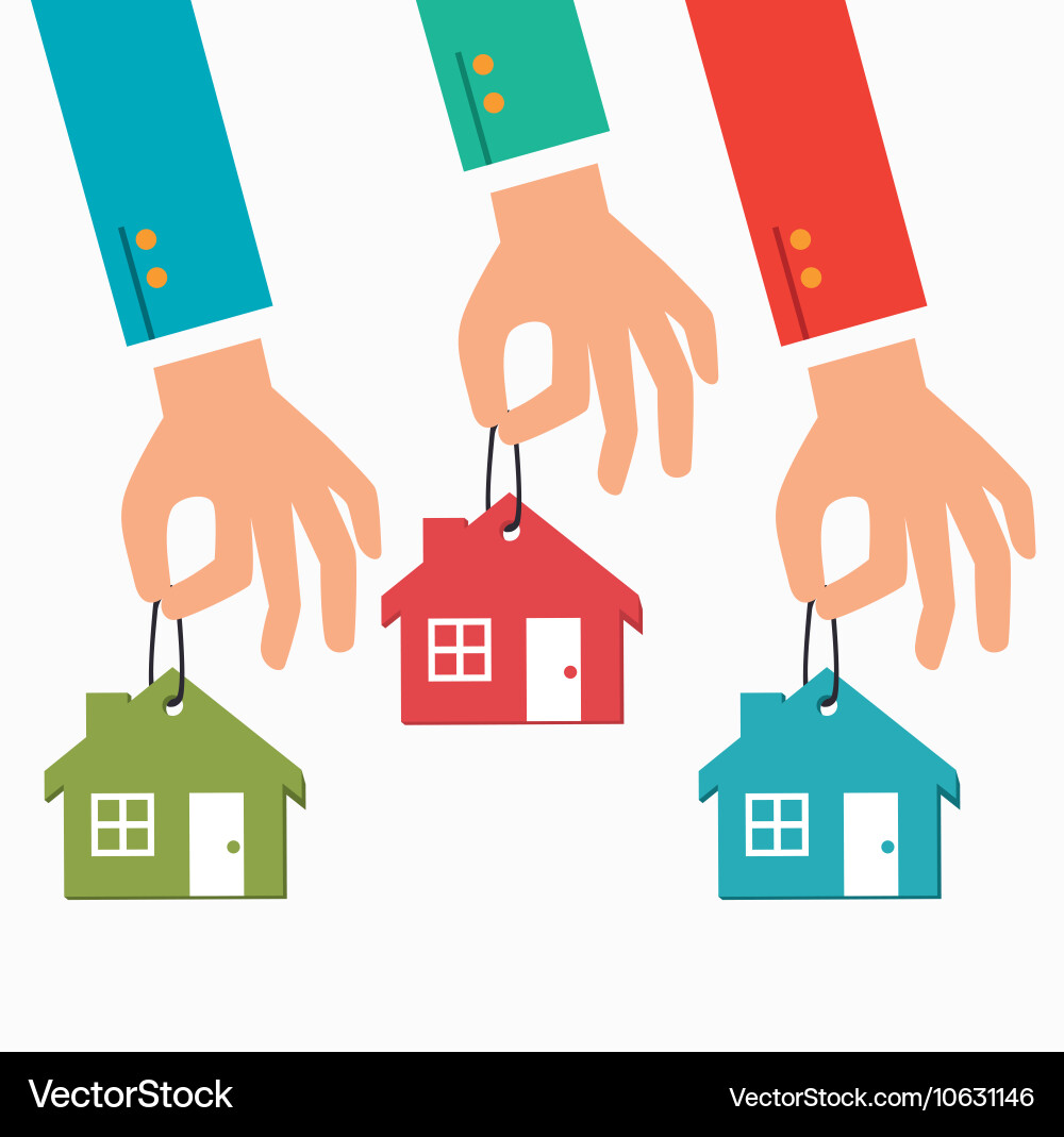 Real estate house isolated design Royalty Free Vector Image