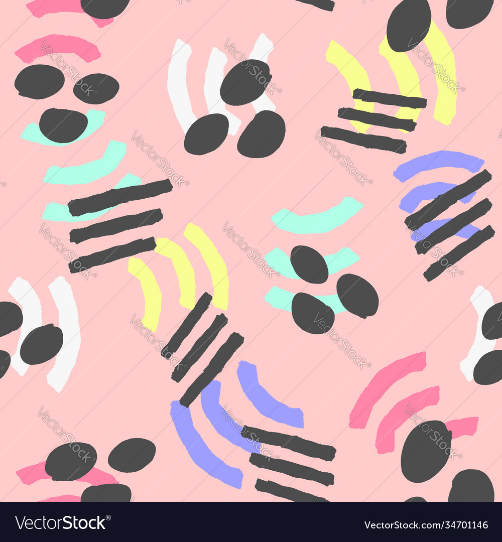 Repeating geometric elements painted with a rough Vector Image