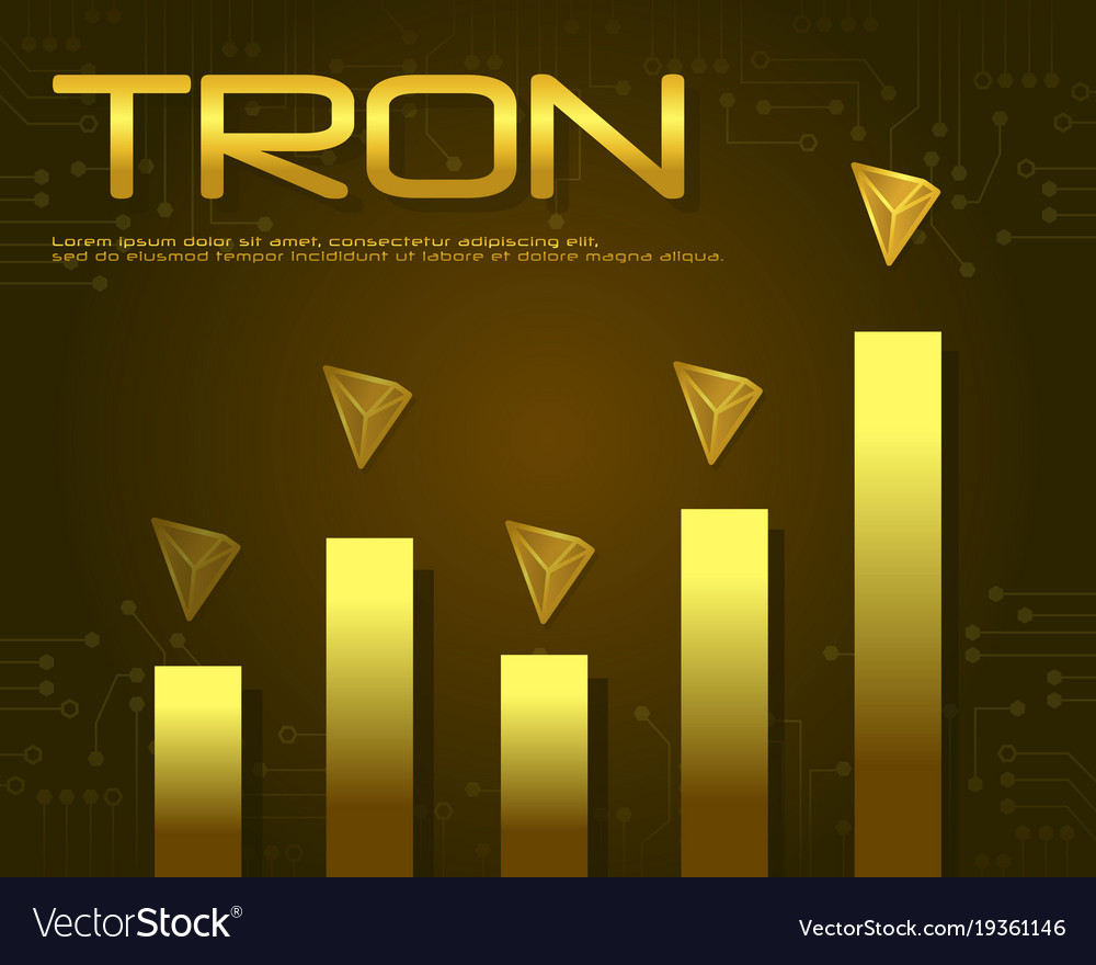 Tron blockchain design background collection Vector Image