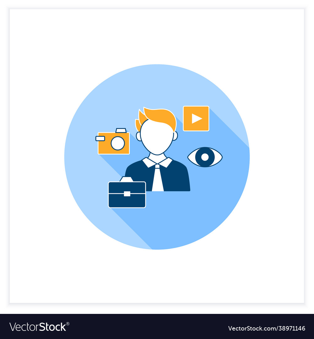 Visual communication flat icon Royalty Free Vector Image