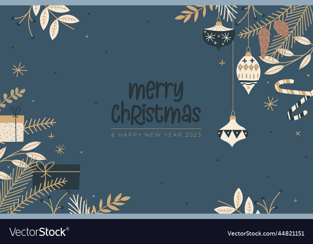 Beautiful hand drawn christmas card Royalty Free Vector Beautiful hand drawn christmas card Royalty Free Vector
