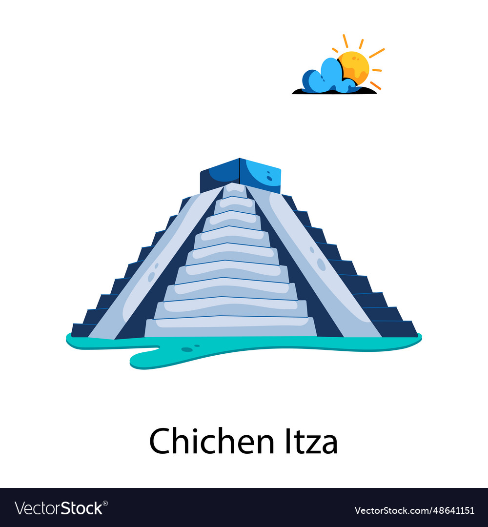 Chichen itza Royalty Free Vector Image - VectorStock