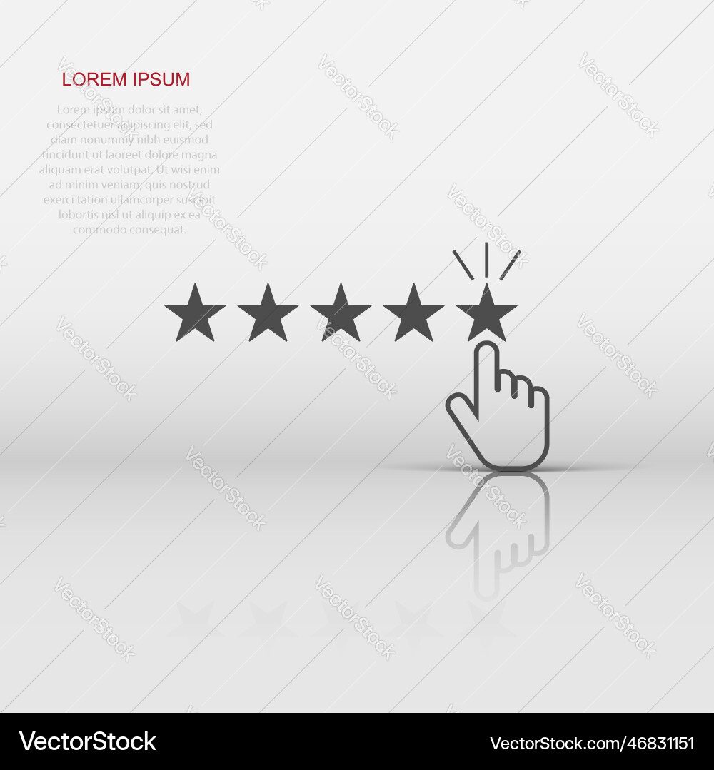 Customer reviews user feedback icon in flat style Vector Image