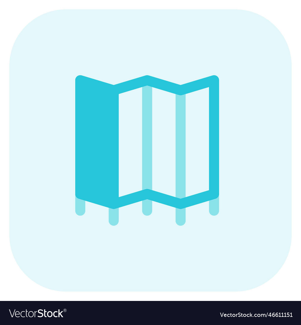 For area separation by using foldable screen Vector Image