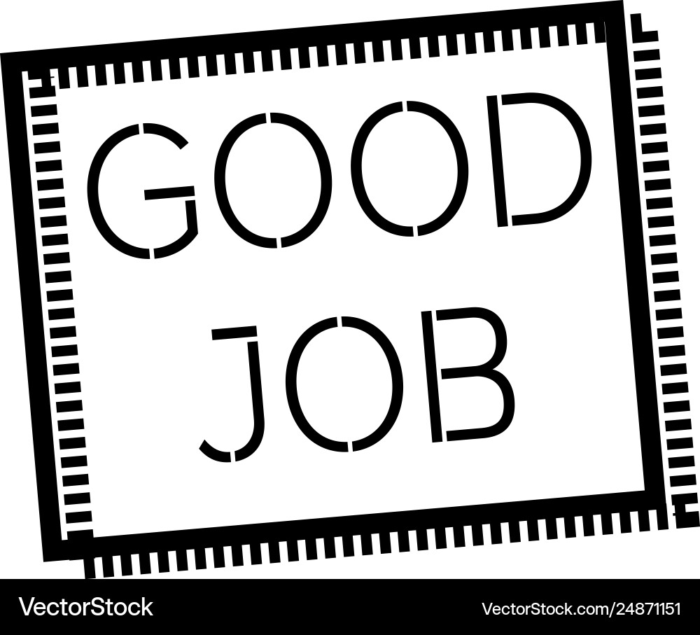 Good job stamp on white Royalty Free Vector Image