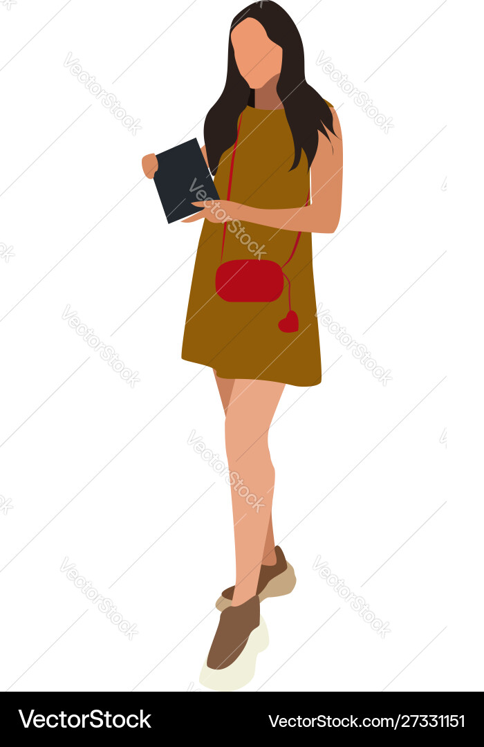 Graduated girl on white background Royalty Free Vector Image