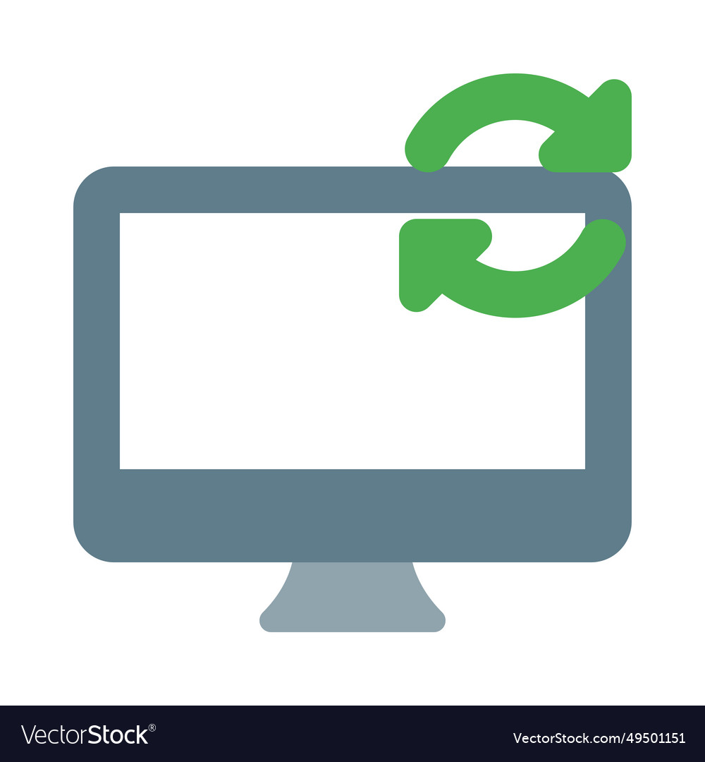 Repeating task or process on desktop computer Vector Image