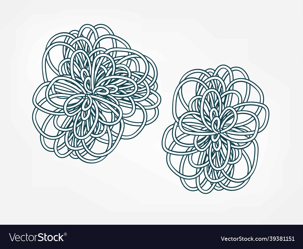 Thread abstcact design elements nature type Vector Image