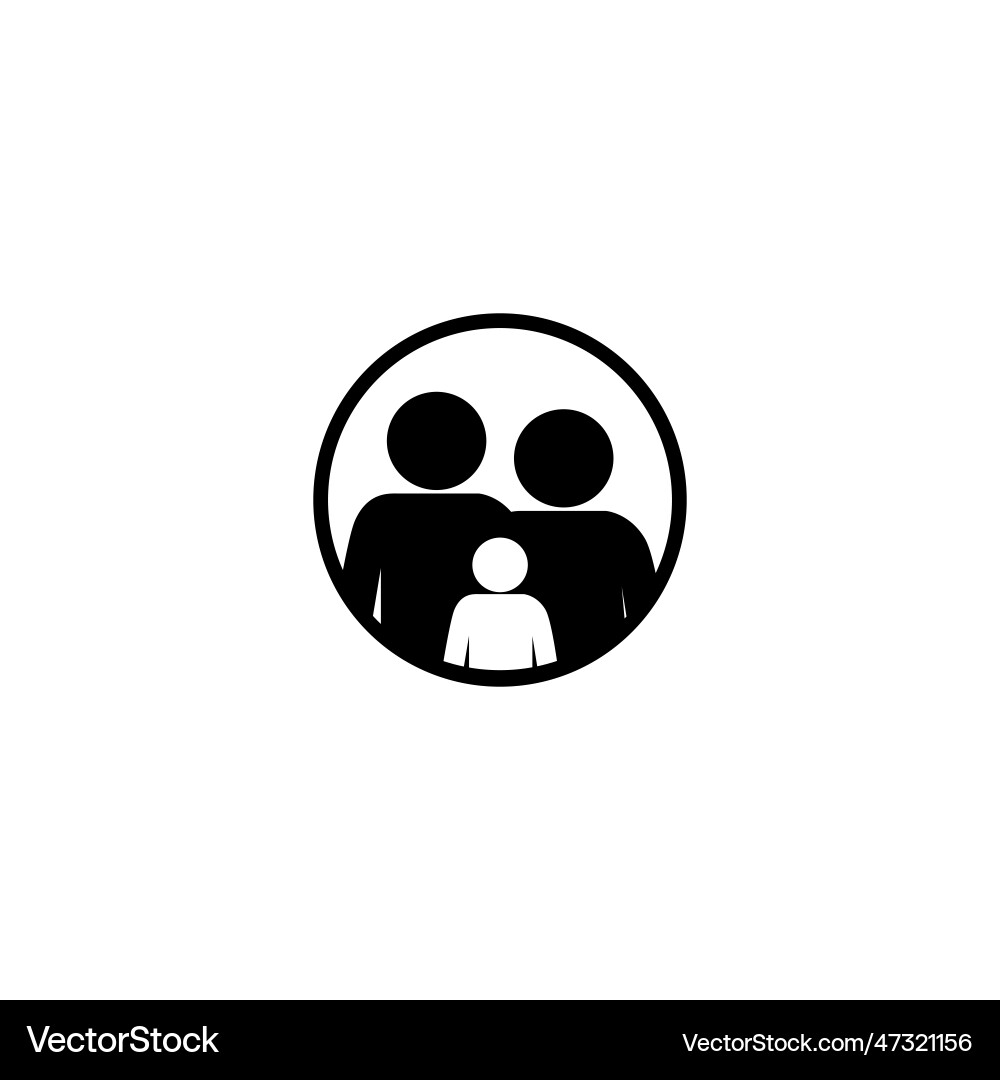 A family with one child Royalty Free Vector Image