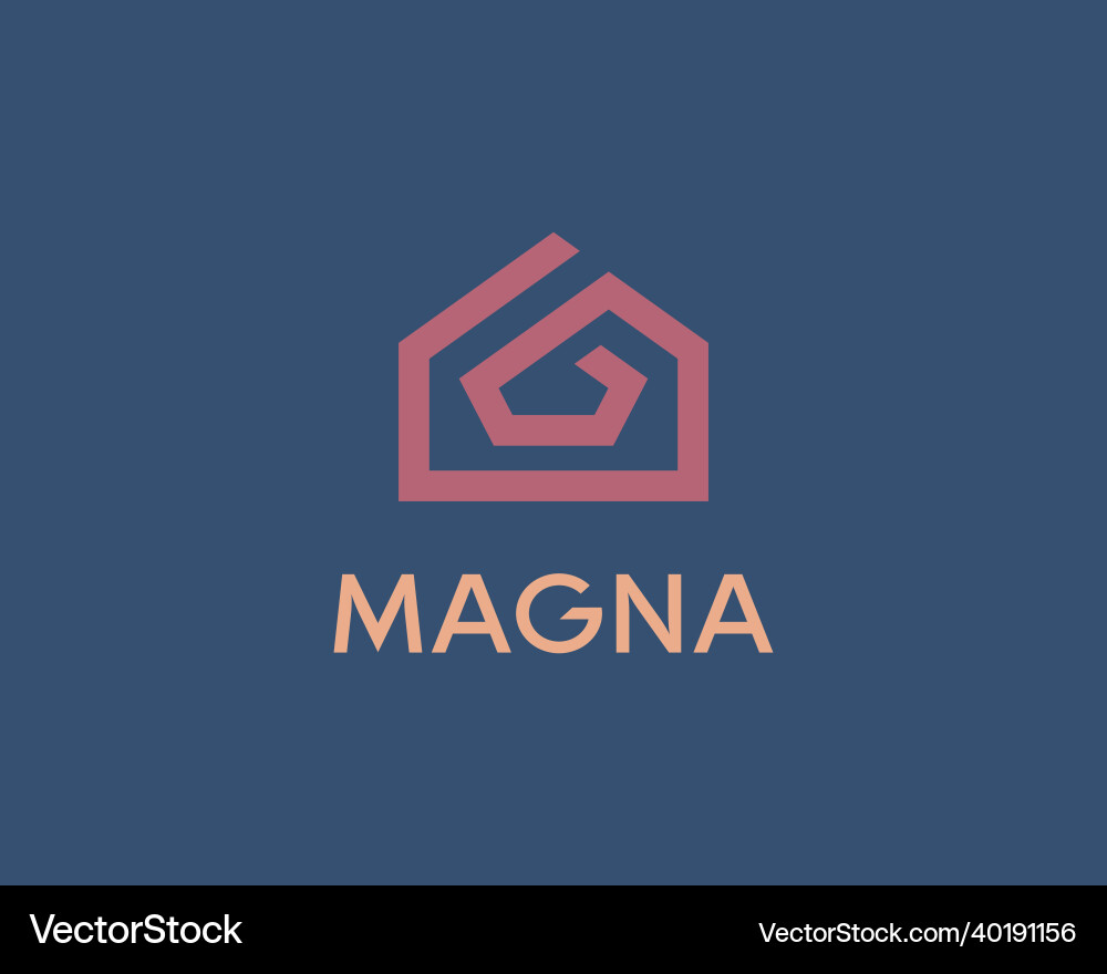 Abstract house building icon logo design Vector Image