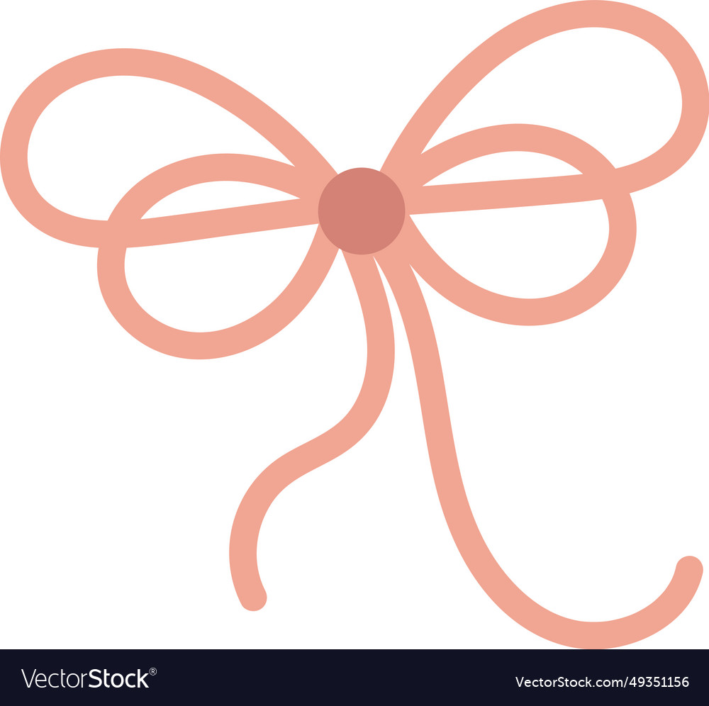 Bow from threads Royalty Free Vector Image - VectorStock
