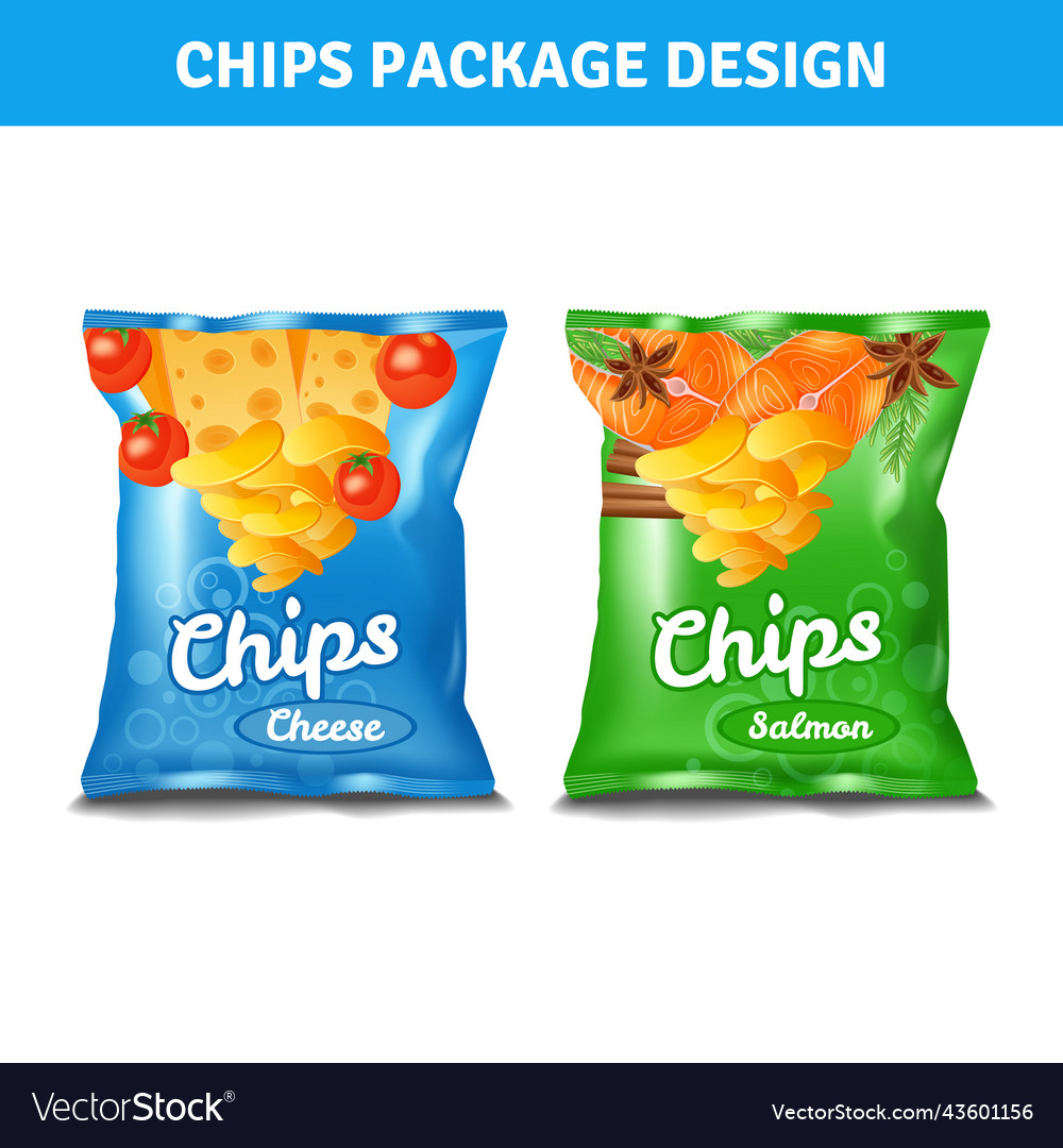 Chips pack design Royalty Free Vector Image - VectorStock
