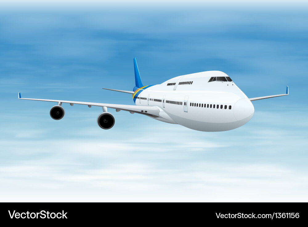 Commercial aircraft Royalty Free Vector Image - VectorStock