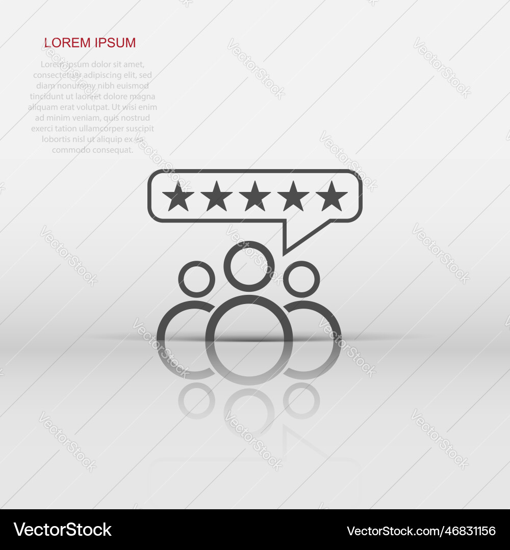 Customer reviews user feedback icon in flat style Vector Image