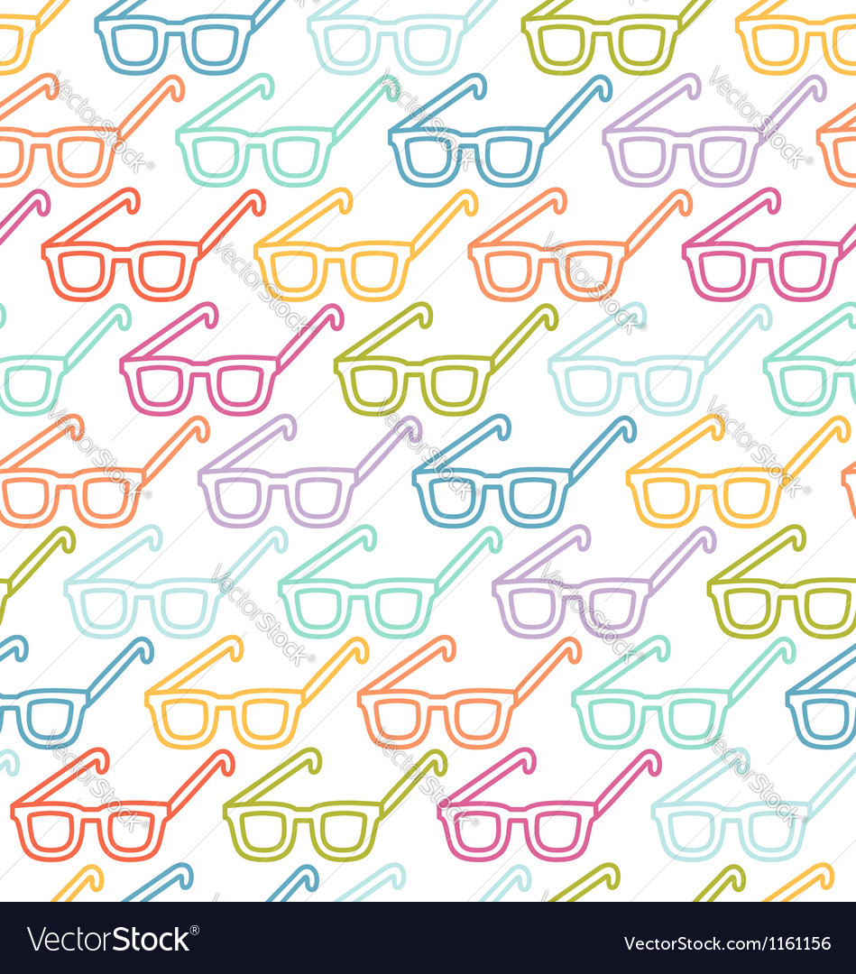 Glasses pattern Royalty Free Vector Image - VectorStock