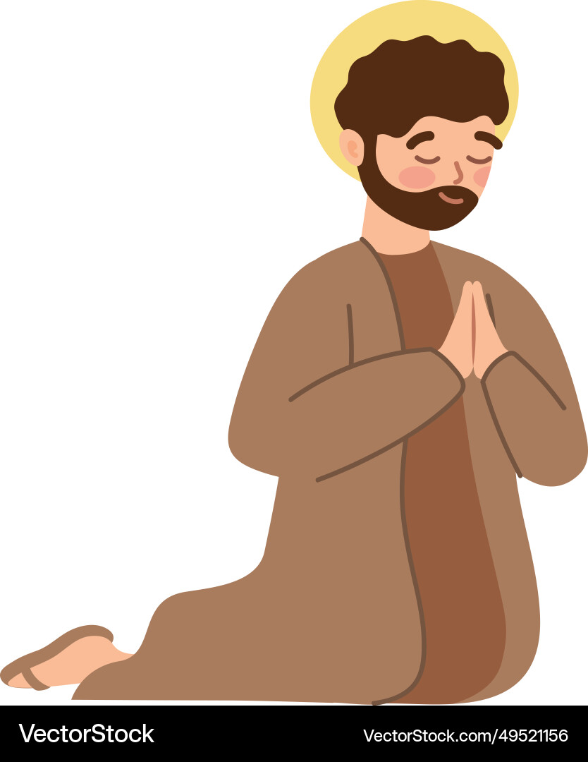 Holy family joseph Royalty Free Vector Image - VectorStock