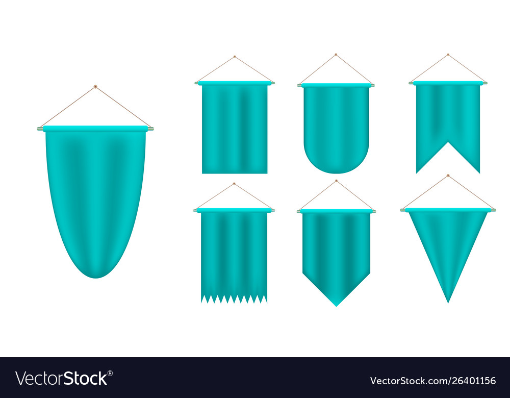 Pennant flag set Royalty Free Vector Image - VectorStock