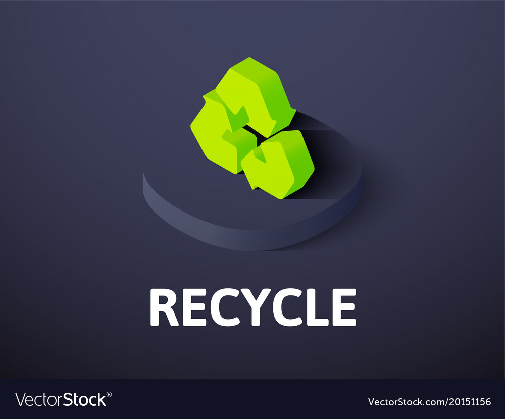 Recycle isometric icon isolated on color Vector Image