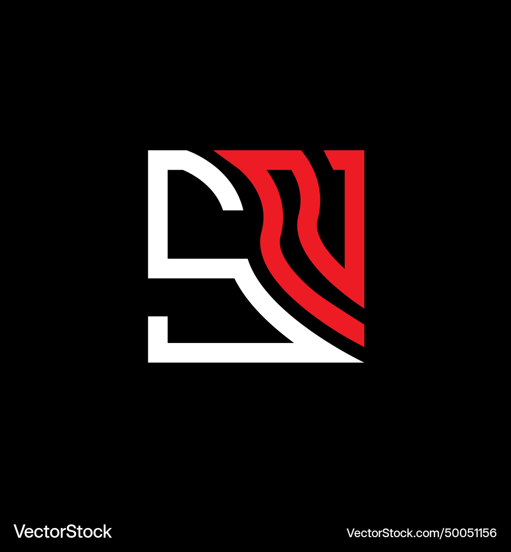 Sn letter logo design sn simple and modern logo Vector Image
