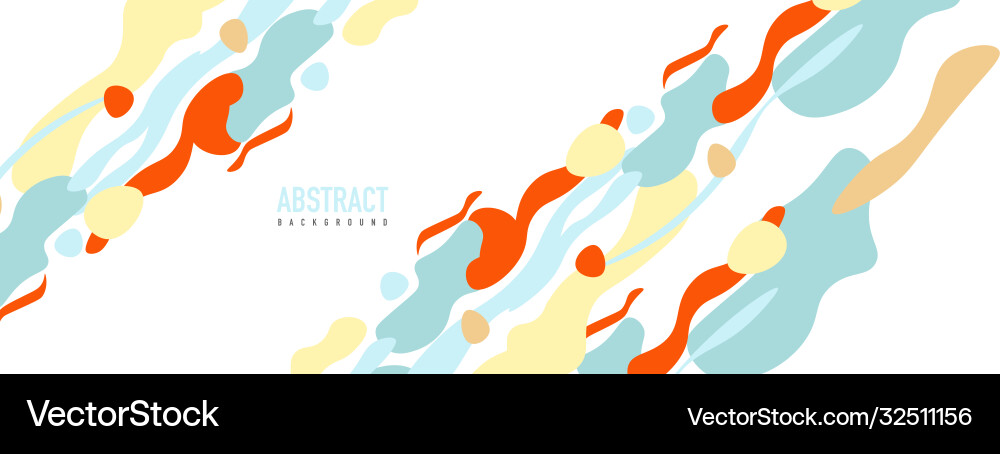 Trendy liquid style shapes abstract design Vector Image