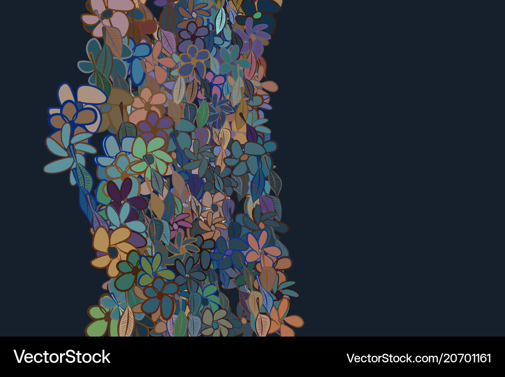 Abstract of leaves flowers conceptual pattern Vector Image