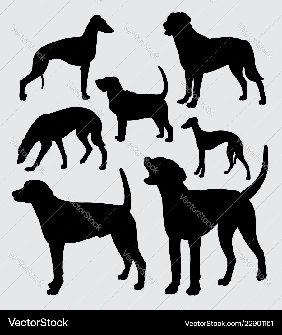 Bark dog animal silhouette Royalty Free Vector Image