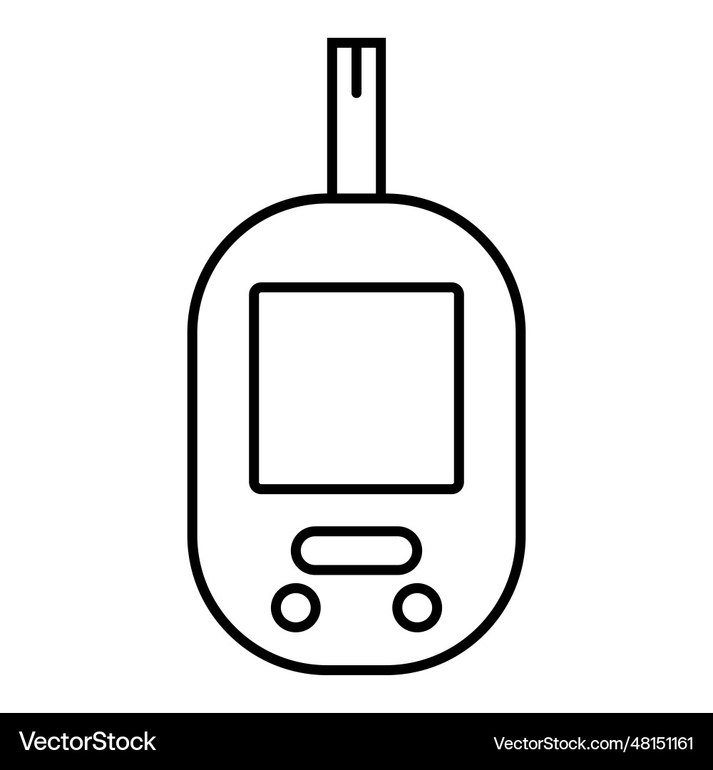 Blood sugar measurement glucometer for diabetes Vector Image